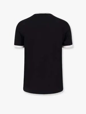 Dolce & Gabbana Cotton T-shirt With Flocked Logo Print