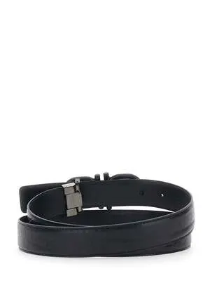 FERRAGAMO Belt With Gancini Buckle - Black