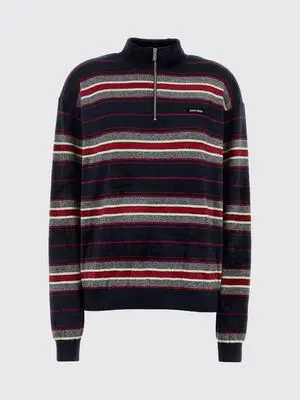 Miu Miu Striped Quarter Zip Pullover