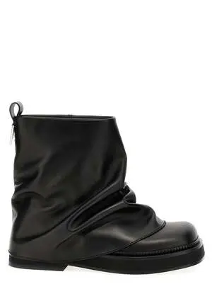 Attico Mini Robin Combat Ankle Boots - Black