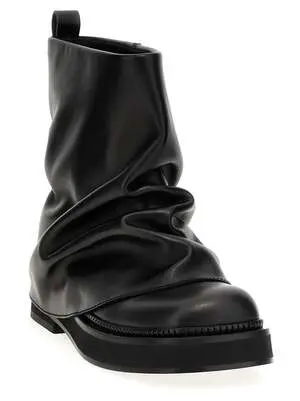 Attico Mini Robin Combat Ankle Boots - Black