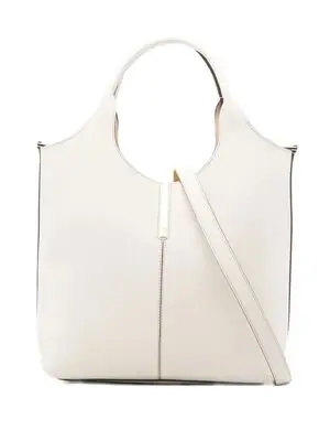 TOD'S Small Leather Tote Bag - White