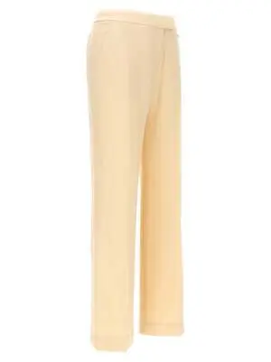 Zimmermann Illustration Straight Tux" Wool Blend Pants - Cream