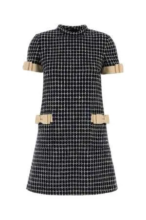 Valentino Garavani Embroidered Tweed Mini Dress - Multicolor