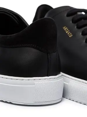 Axel Arigato Clean 90 Leather Low Top Sneakers With Side Logo Lettering - Multicolor