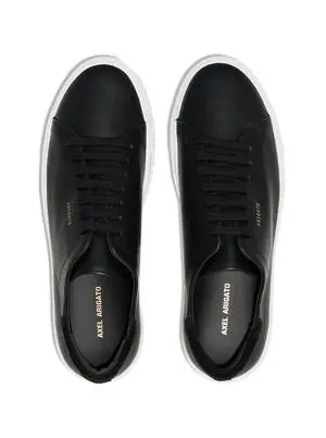 Axel Arigato Clean 90 Leather Low Top Sneakers With Side Logo Lettering - Multicolor