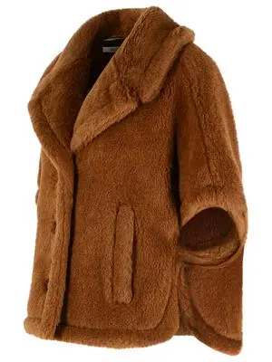 Max Mara Teddy" Alpaca And Cashmere Cape - Brown