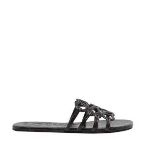 Loewe Petal Anagram Slides - Brown