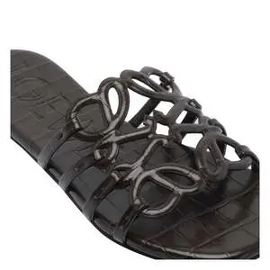 Loewe Petal Anagram Slides - Brown