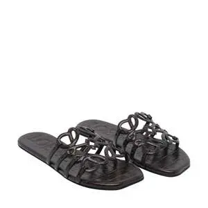 Loewe Petal Anagram Slides - Brown