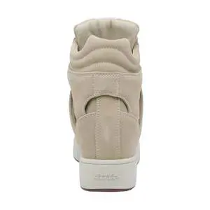 Isabel Marant Étoile High-top Sneakers With Velcro Closure And Concealed Wedge - Cream