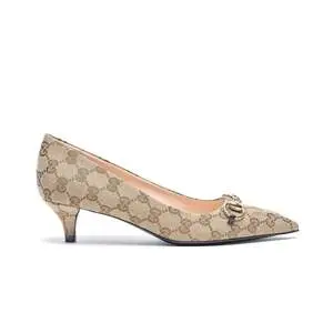 Gucci Horsebit Gg Decollete - Cream