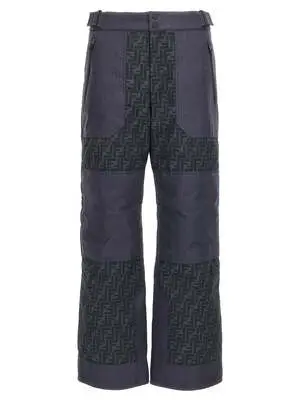 Fendi Ff Jacquard Ski Pants - Blue