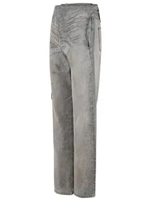 DIESEL® D-thalira Grey Cotton Blend Jeans - Gray