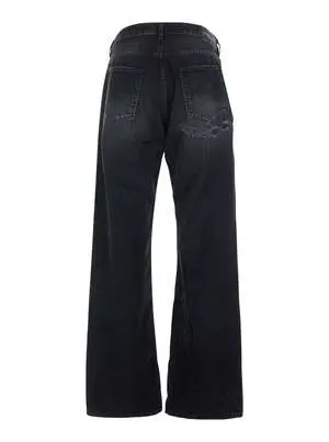 Balenciaga Distressed Black Denim Jeans - Multicolor