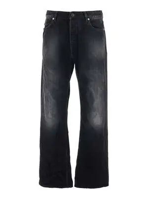 Balenciaga Black Wash Jeans For Men