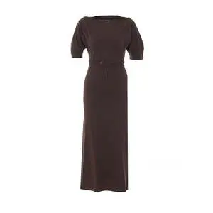 LEMAIRE Off-shoulder Belted Pencil Dress - Brown