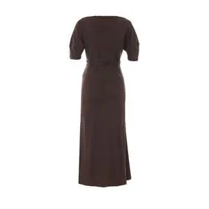 LEMAIRE Off-shoulder Belted Pencil Dress - Brown
