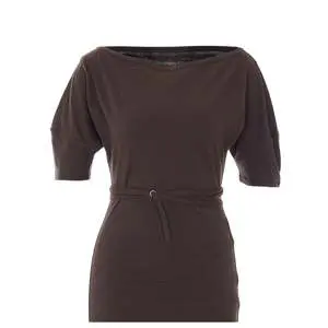 LEMAIRE Off-shoulder Belted Pencil Dress - Brown