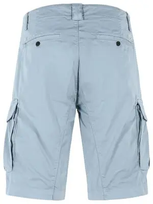 C.P. COMPANY Light Cotton Cargo Shorts - Blue