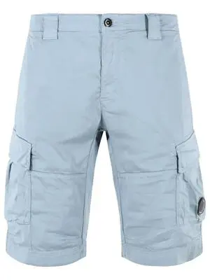 C.P. COMPANY Light Cotton Cargo Shorts - Blue