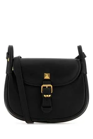 Valentino Garavani Leather Crossbody Bag With Stud Embellishments - Black
