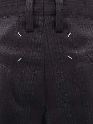 MAISON MARGIELA Striped Virgin Wool Shorts - Multicolor