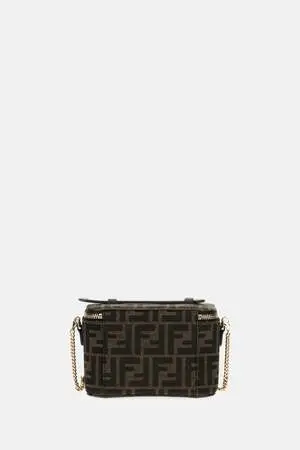Fendi Ff Jacquard Vanity Case With Chain Strap
