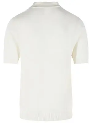 Eleventy Ivory Cotton Polo Shirt