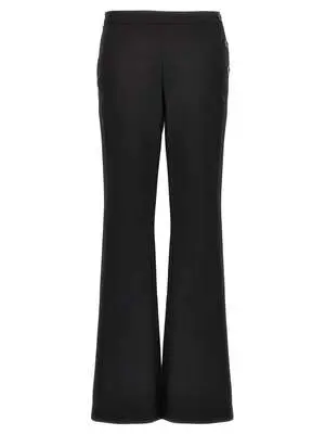 COURREGES Oblique Tailored Wool Blend Bootcut Pants - Black