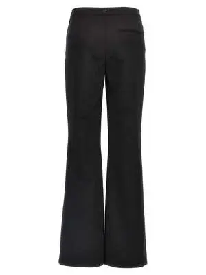 COURREGES Oblique Tailored Wool Blend Bootcut Pants - Black