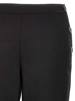 COURREGES Oblique Tailored Wool Blend Bootcut Pants - Black