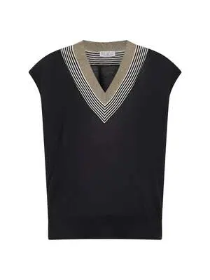 Brunello Cucinelli V Neck Vests For Women