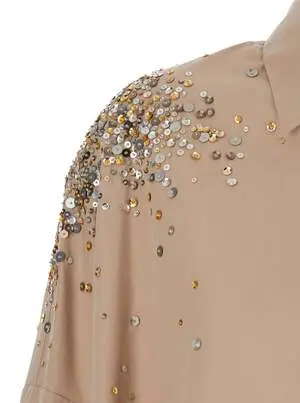 Dries Van Noten Embellished Cotton Shirt - Multicolor