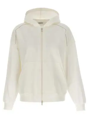 Brunello Cucinelli Monile Hoodie - White