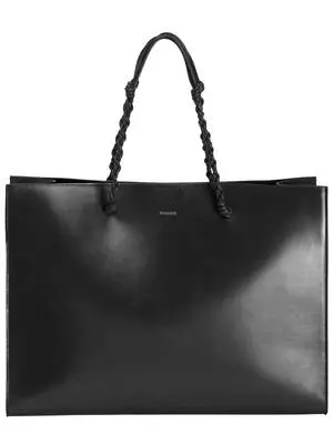JIL SANDER Leather Tote Bag - Black