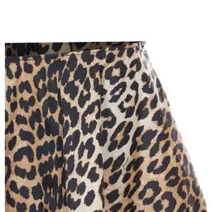 GANNI Printed Duchesse Gathered Skirt - Cream