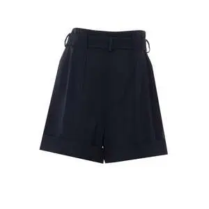Balmain Grain De Poudre Belted High-waist Hotpants - Black