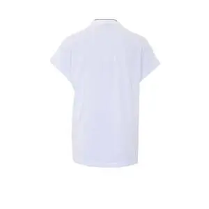 Brunello Cucinelli Monile Embellished V-neck T-shirt - White