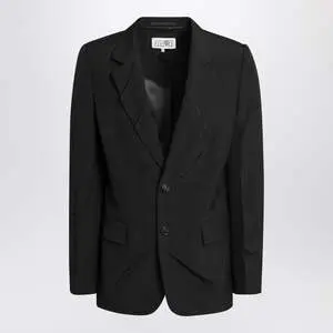 MAISON MARGIELA Single-breasted Wool-blend Jacket - Black