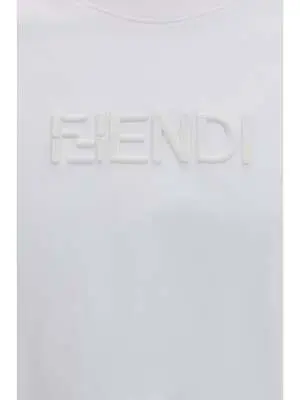 Fendi Cotton T-shirt With Embroidered Logo