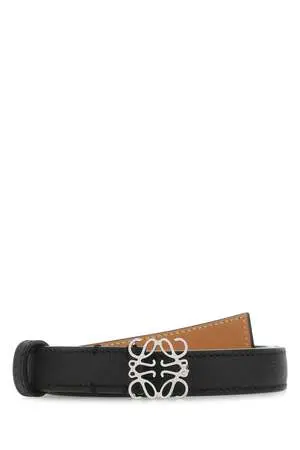Loewe Leather Belt With Golden Metal Finishing - Black