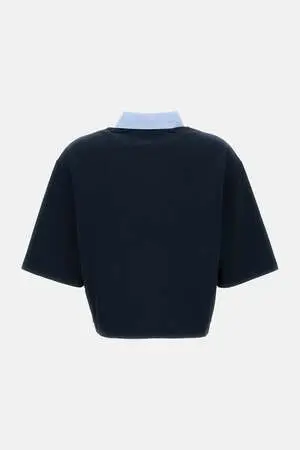 Stella McCartney Cotton Pique Cropped Polo T-shirt - Multicolor