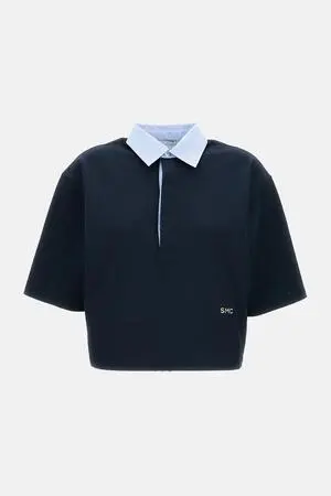 Stella McCartney Cotton Pique Cropped Polo T-shirt - Multicolor
