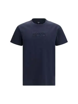 Fendi Cotton T-shirt With Embroidered Logo