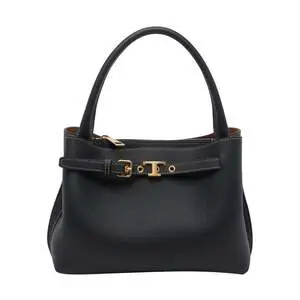 TOD'S Mini Leather Handbag With Decorative Stitching
