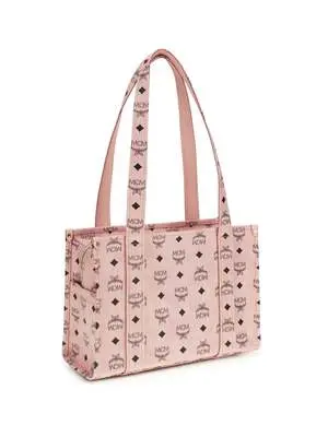 Mcm Aren Visetos Tote Bag With Gold Tone Details