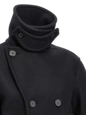 Saint Laurent Oversized Double-breasted Wool Caban Coat