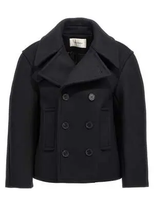 Saint Laurent Oversized Double-breasted Wool Caban Coat - Black