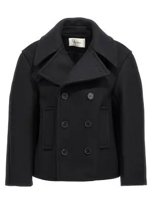 Saint Laurent Oversized Double-breasted Wool Caban Coat - Black
